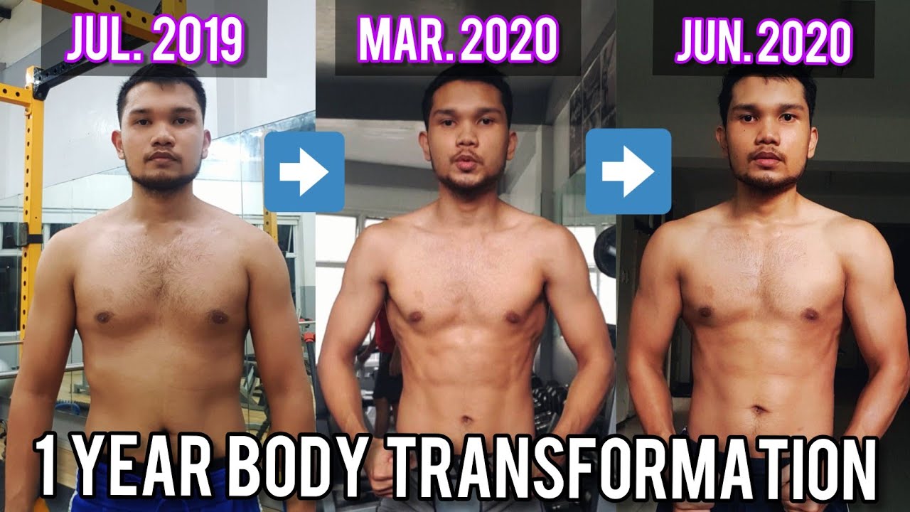 1 YEAR BODY TRANSFORMATION and Physique Comparison | Building Muscle ...