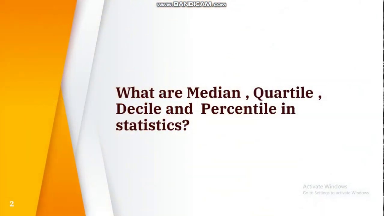 What are Median , Quartile , Decile and Percentile in statistics? - YouTube
