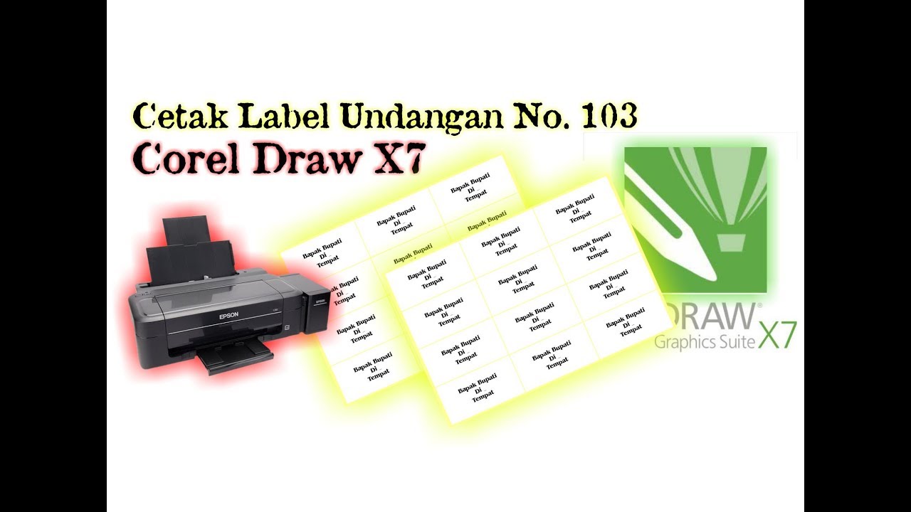 Cara Mudah Membuat Label Undangan No. 103 dengan Corel Draw X7 (Cepat ...