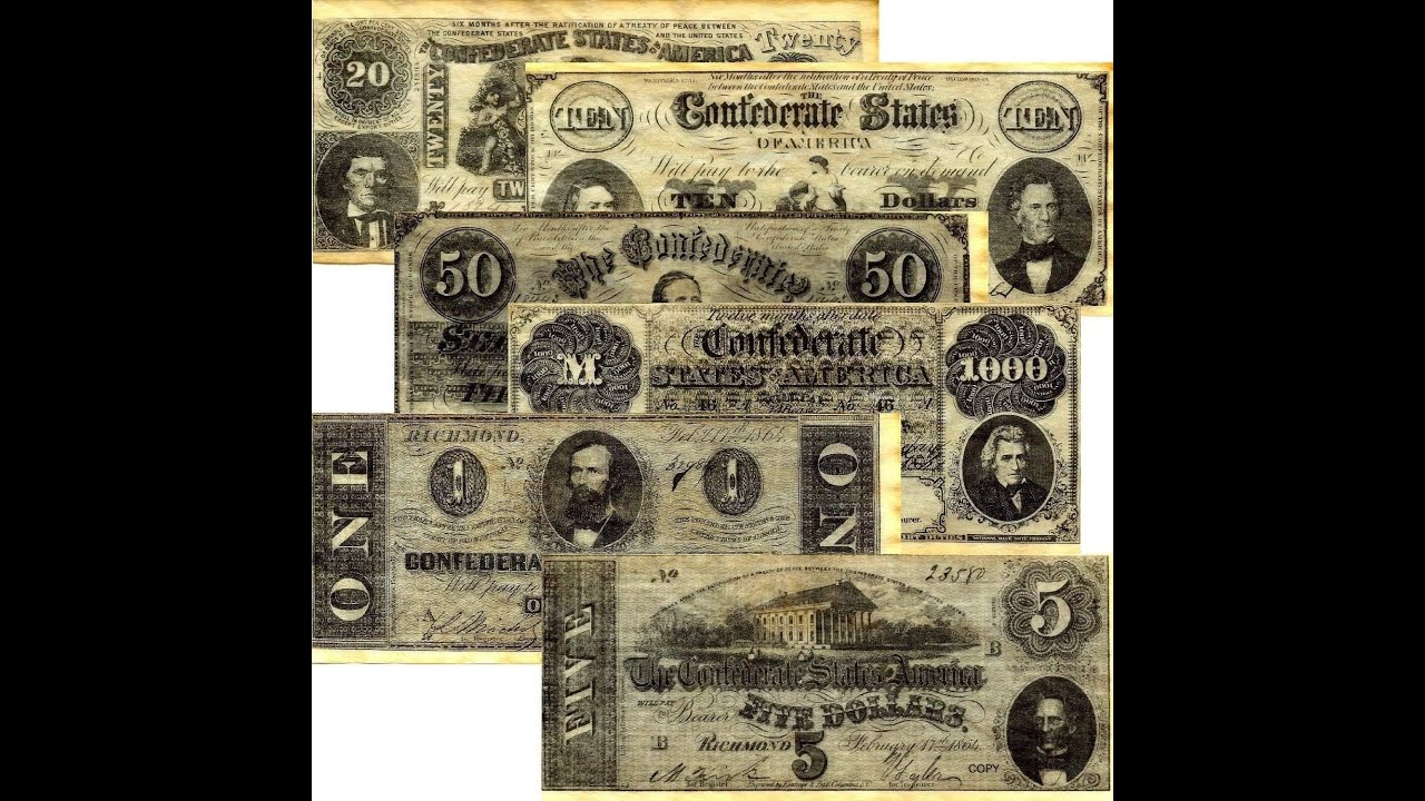 Confederate States of America - T-37 $5 & T-14 $50 1861 added - BCW ...