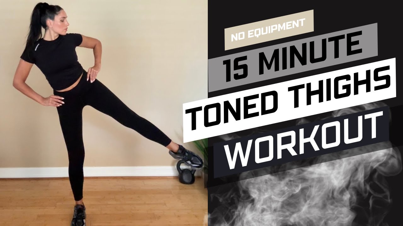 15 MIN THIGH WORKOUT - No equipment | Home Workout - YouTube
