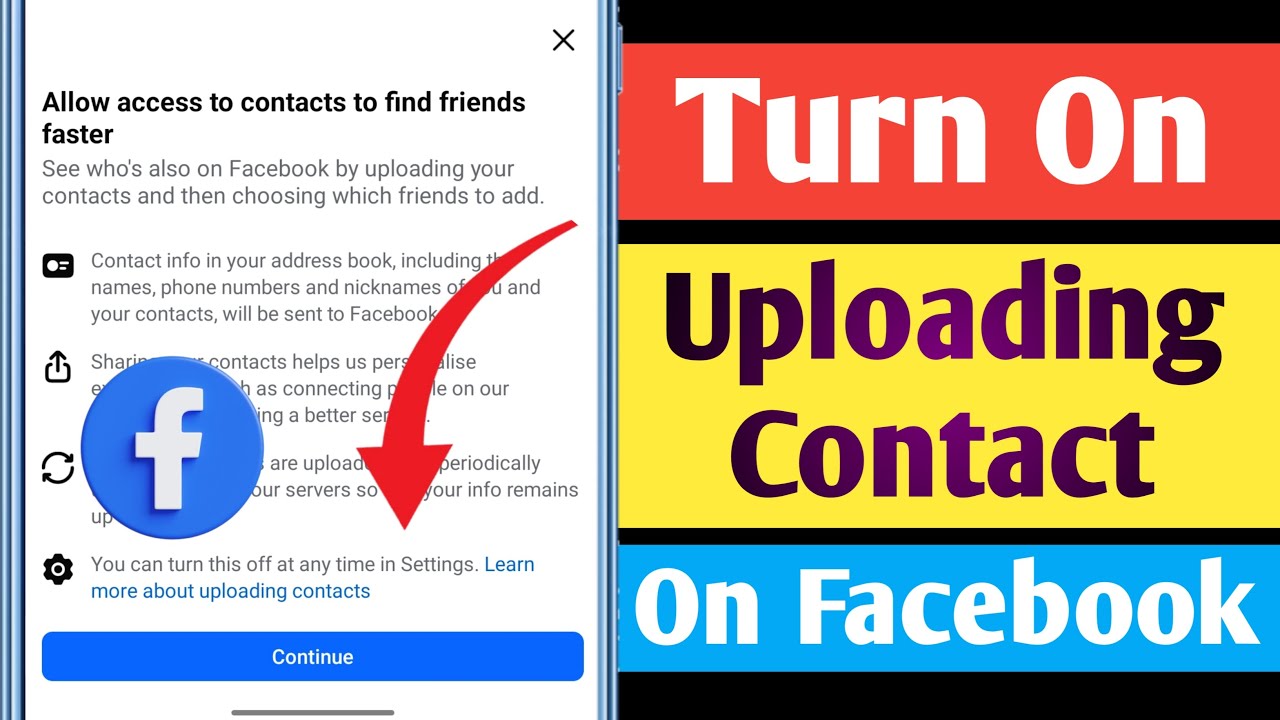 How To Turn On Contact Uploading on Facebook | Start Facebook Uploading ...