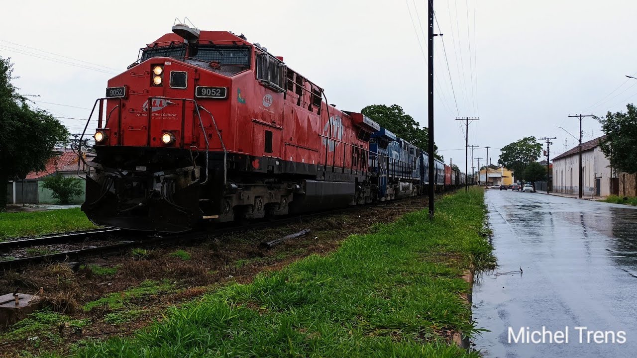 TREM da RUMO logistica em Americo Brasiliense (RAMAL COLOMBIA) - YouTube