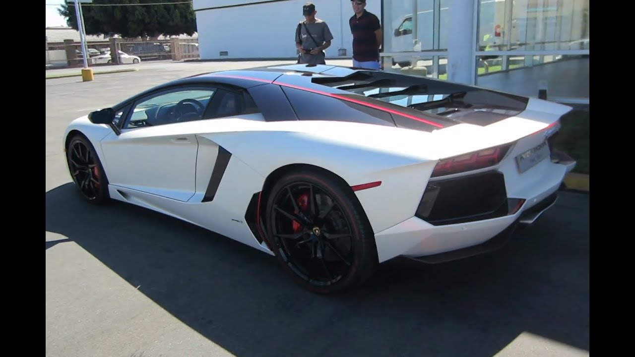 Lamborghini Aventador Pirelli Edition (w/ startup, short drive) - YouTube