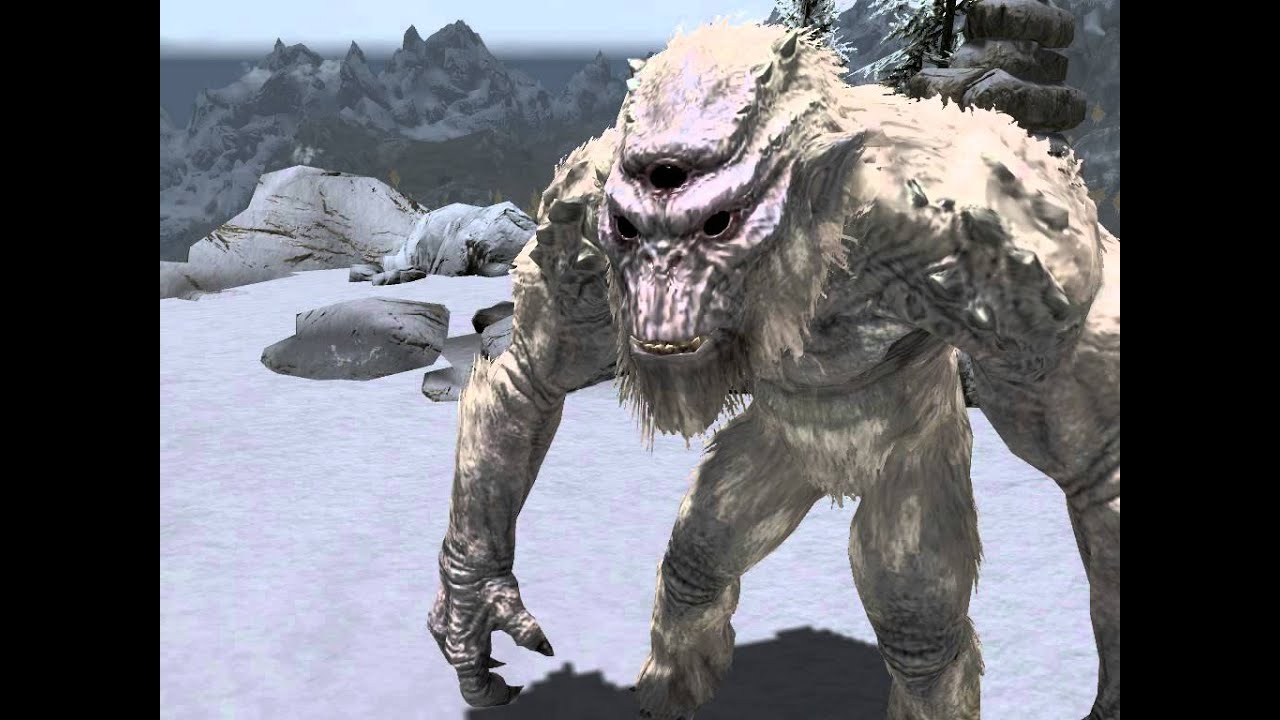 Skyrim - Frost Troll in Skyrimu with Azi the Khajiit - YouTube