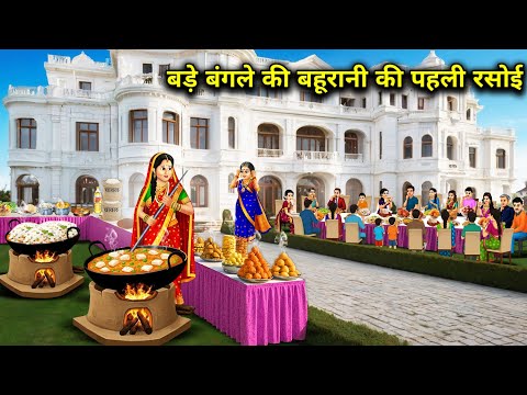 बड़े बंगले की बहुरानी की पहली रसोई | The first kitchen of the daughter-in-law of | Cartoon Video