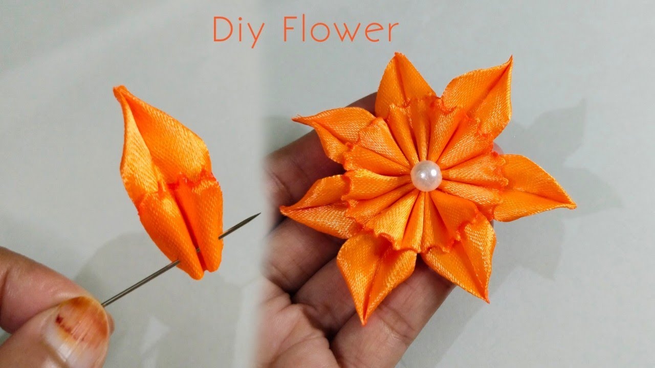 Super Easy Ribbon Flower Making - Hand Embroidery Tricks With Ribbons ...