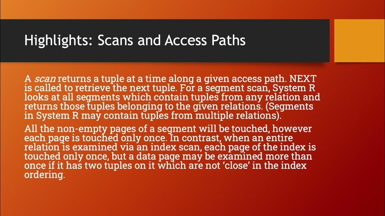 P157 | Access Path Selection in a Relational Database Management System - YouTube
