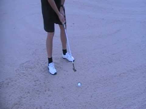 Golf Tip - Plugged Ball in Bunker Demonstration Adrian Cafaro PGA - YouTube