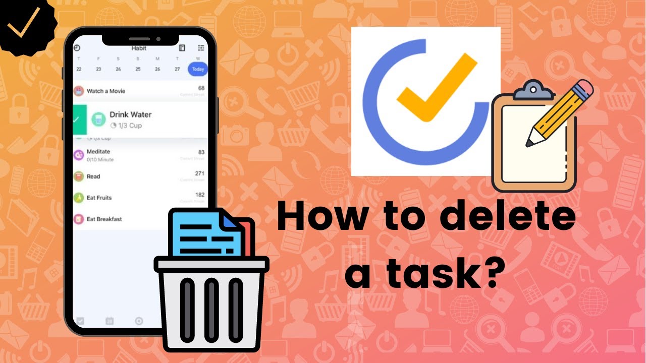 How to delete a task on TickTick? - YouTube
