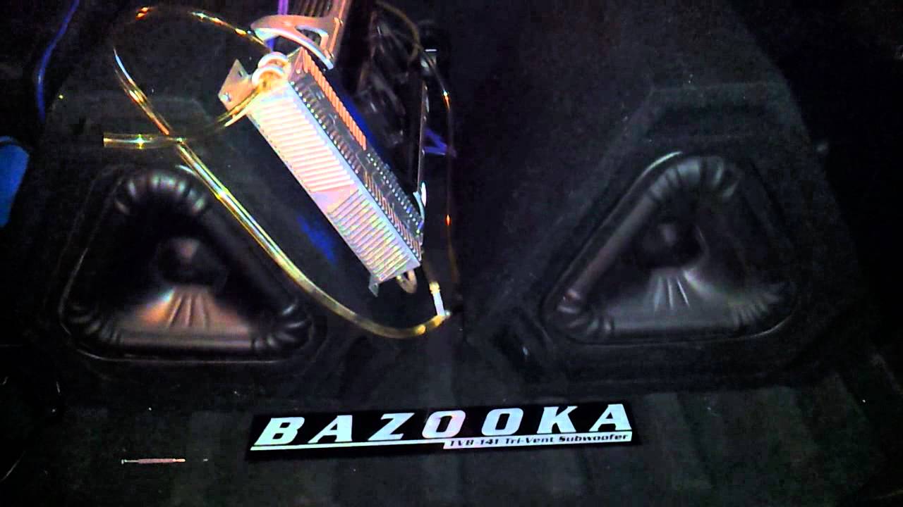 Bazooka Tri-Vent Subs Akimbo ( Triangle Subwoofer ) - YouTube