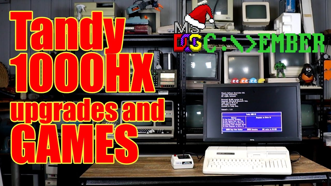 Tandy 1000HX: Upgrades and Games! #DOScember - YouTube