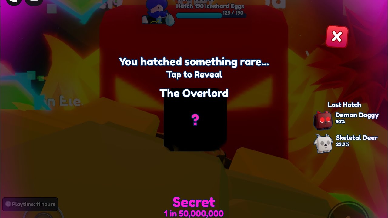 I got The Overlord in bubble gum simulator infinity - YouTube