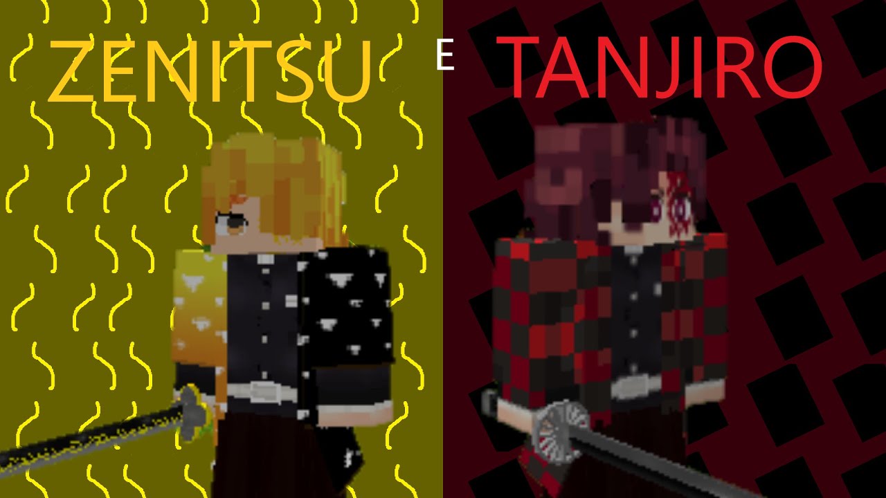 Tanjiro E Zenitsu Hashira No Minecraft Demon slayer - YouTube