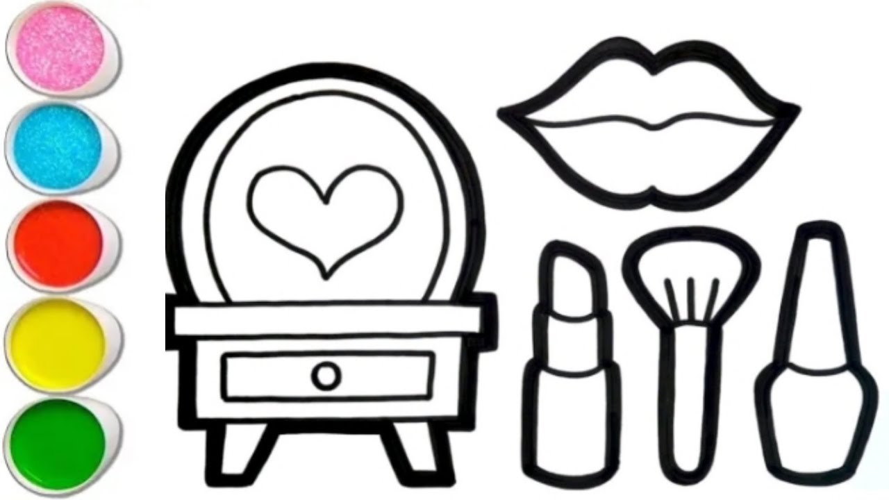Cute Make up drawing for kids # viral drawing - YouTube