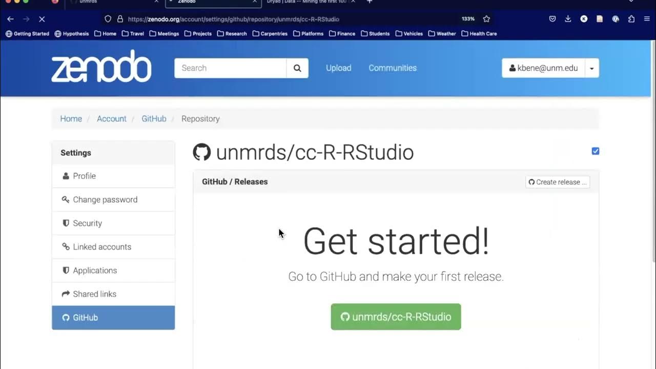 2023 02 Zenodo Github Integration Demo - YouTube