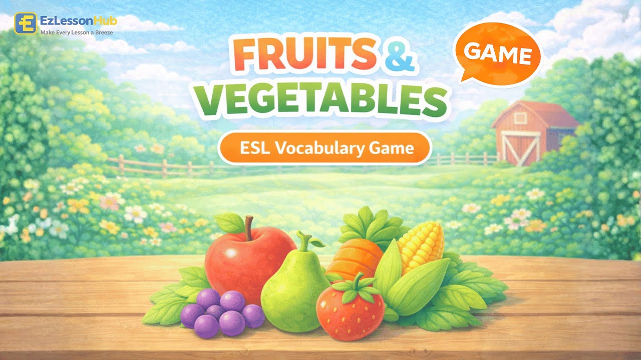 Guess the Fruit or Vegetable! | ESL Vocabulary Game for Kids - YouTube