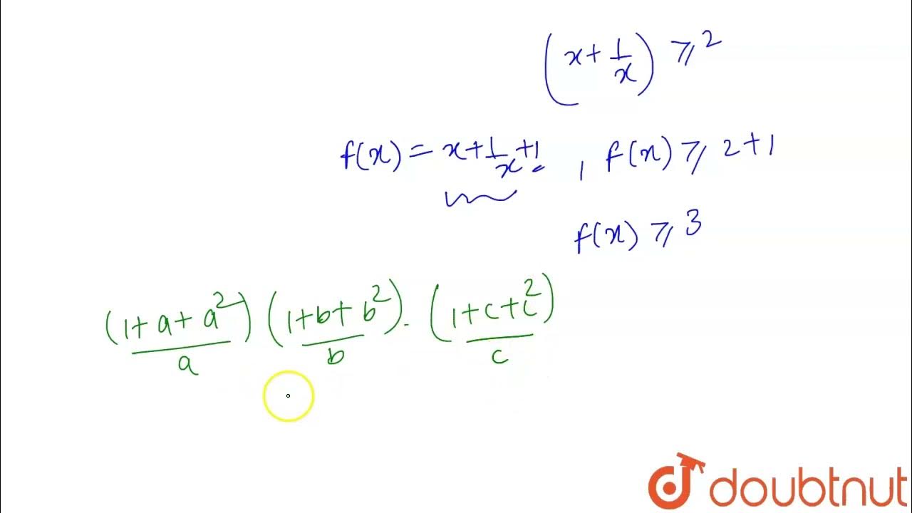 If a, b, c are three distinct positive real numbers, then the least value of ((1+a+a^(2))(1+b+b ...