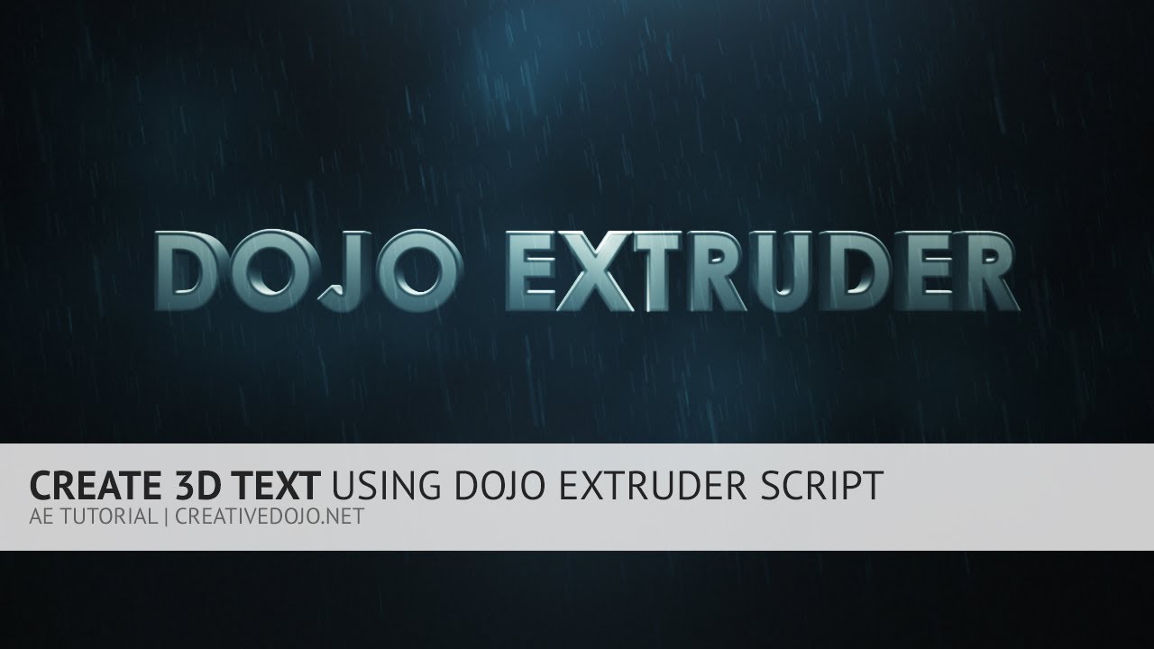 AE: Creating 3D Text Using Dojo Extruder Script (FREE) - YouTube