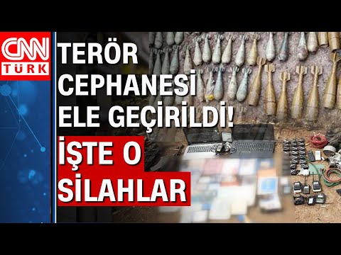 PKK'nın silah ve mühimmatları ele geçirildi! PKK'nın \