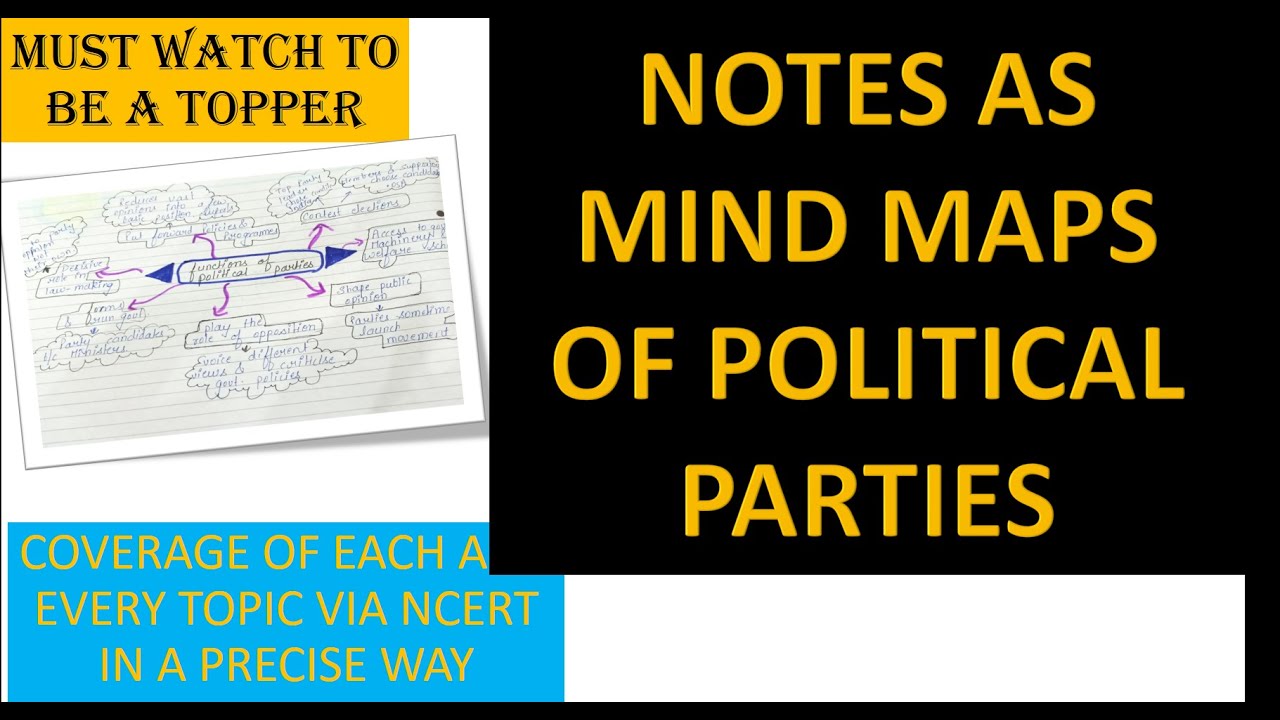 notes of political parties as mind maps - YouTube