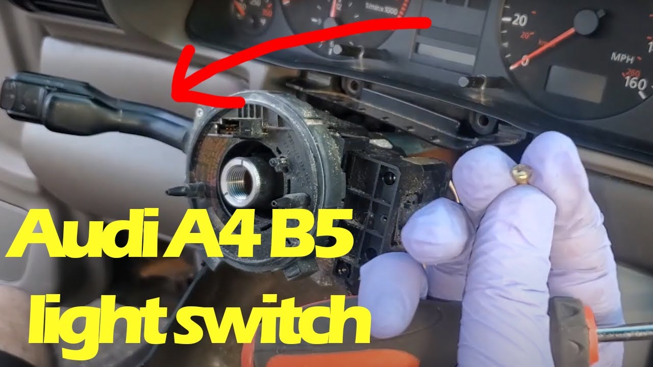 Audi A4 B5 light switch removal - YouTube