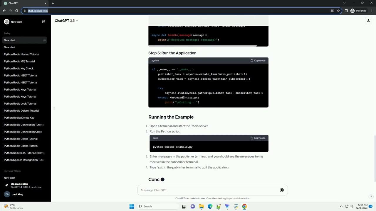 python redis pubsub async - YouTube