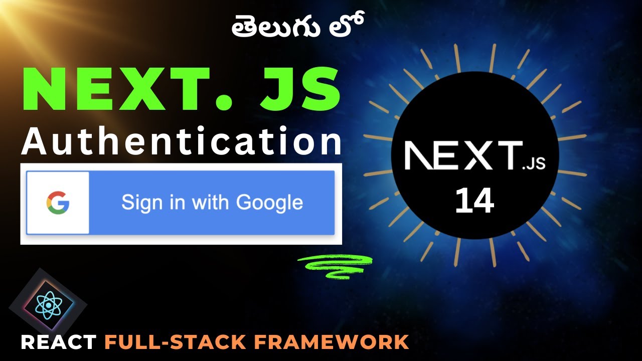 22. Next-Auth Authentication with Google account in Telugu - YouTube