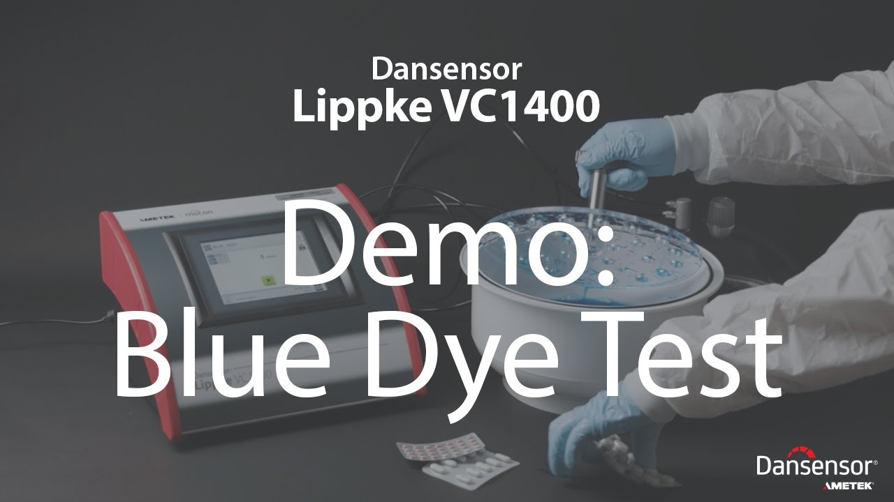 Dansensor Lippke VC1400 - Blue dye test demonstration - YouTube