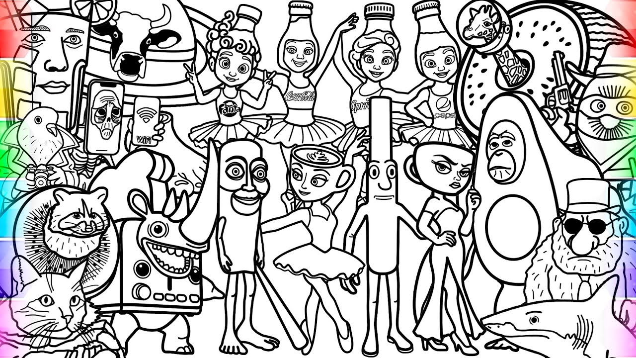 Italian Brainrot Memes New Big Coloring Pages / How to color All New ...