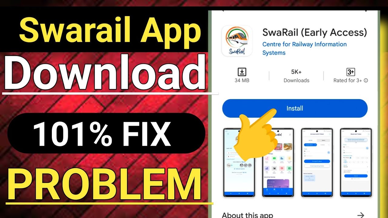 Swarail App Download Kaise Kare | Swarail App | Swarail App Use Kiase ...