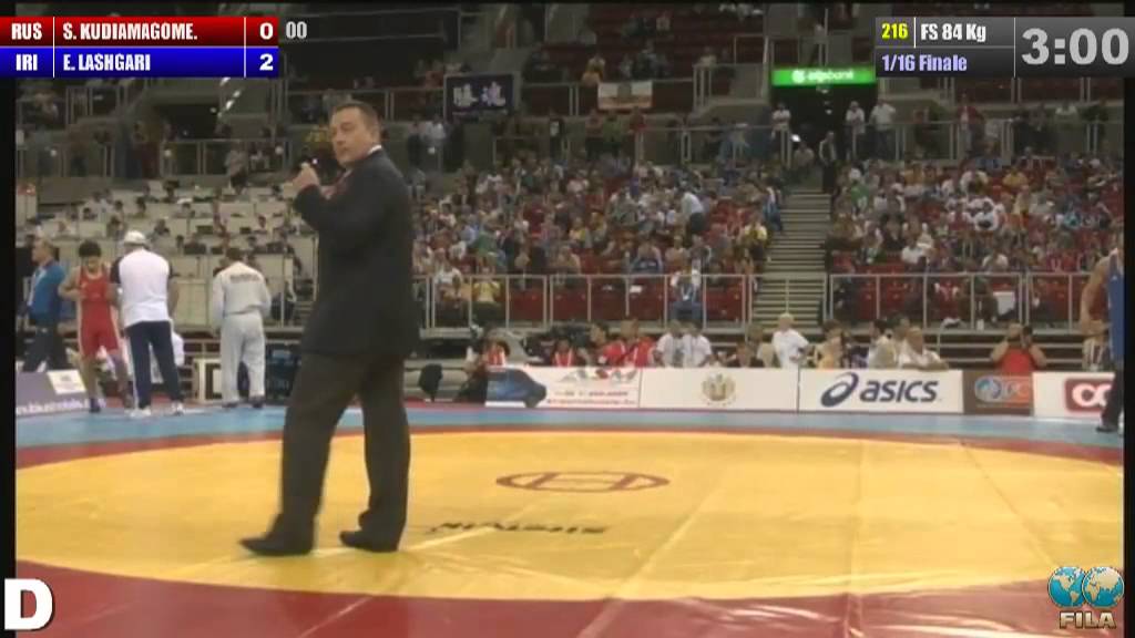 Ehsan Lashgari (IRI) vs S.Kudiamagomedov (RUS) 84kg 1/16 Final - 2013 World Wrestling ...