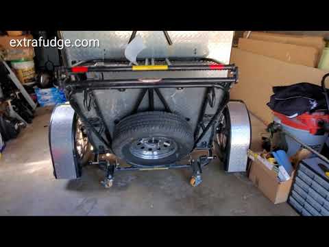 How to fold and unfold drop tail trailer - YouTube