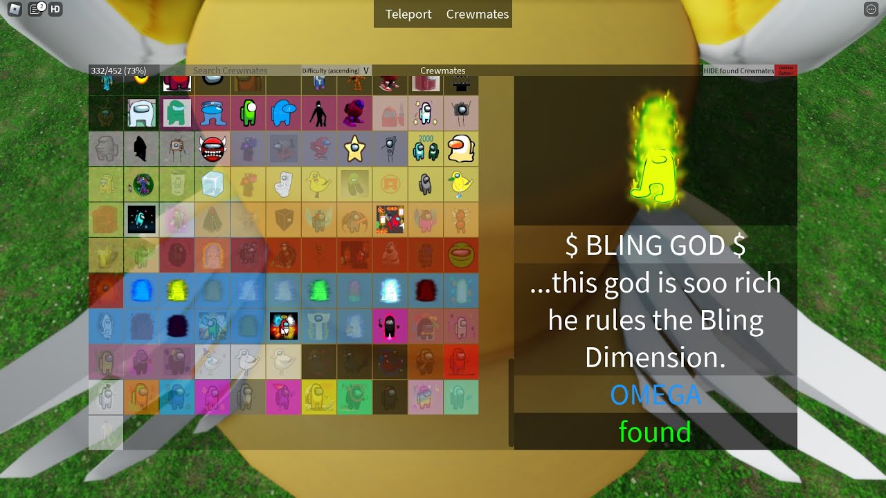 Как получить $ BLING GOD $ (OMEGA сложность) в Find the crewmates ...