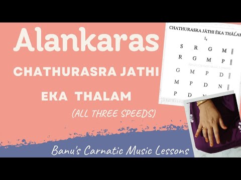 Alankaras - Chathurasra Jathi Eka Thalam - Speed 1-3 | Banu's Carnatic ...
