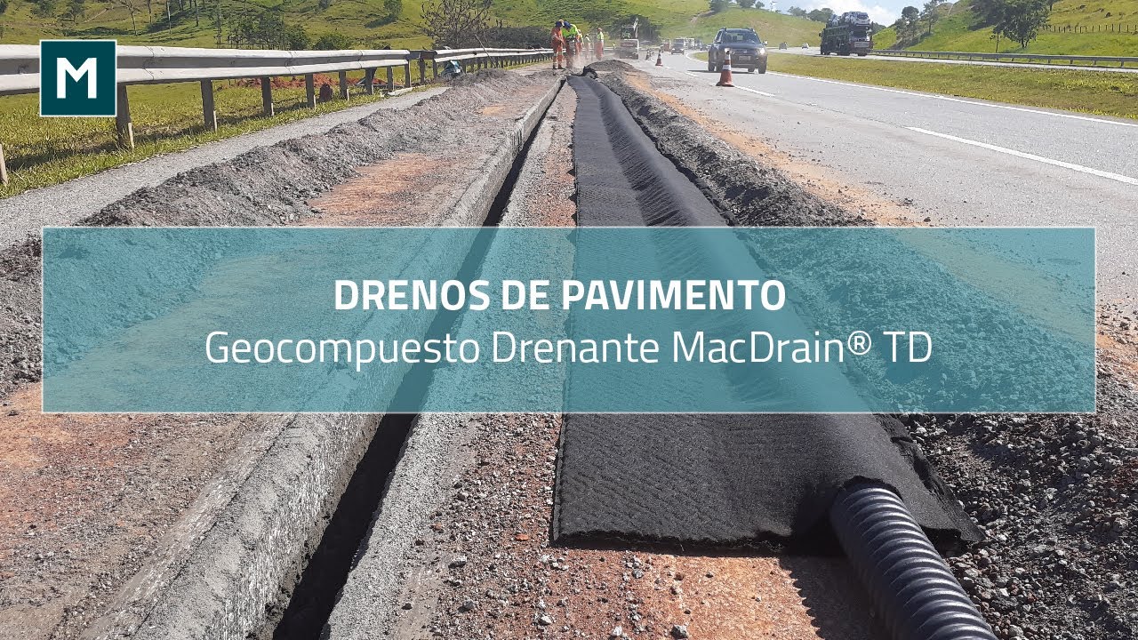 Drenos de Pavimento Geocompuesto Drenante MacDrain® TD - Carretera SP ...