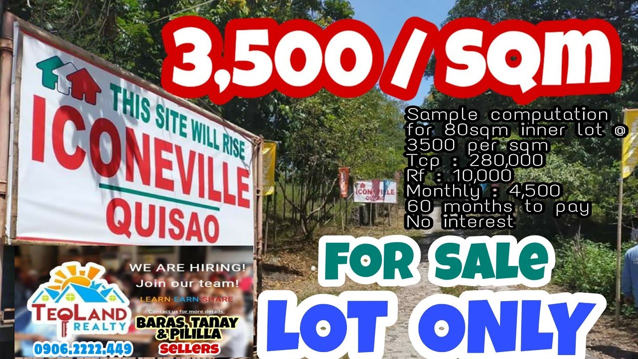 Iconeville in Pililla - Lot only ( 80sqm min cut)Residential / Vacation ...