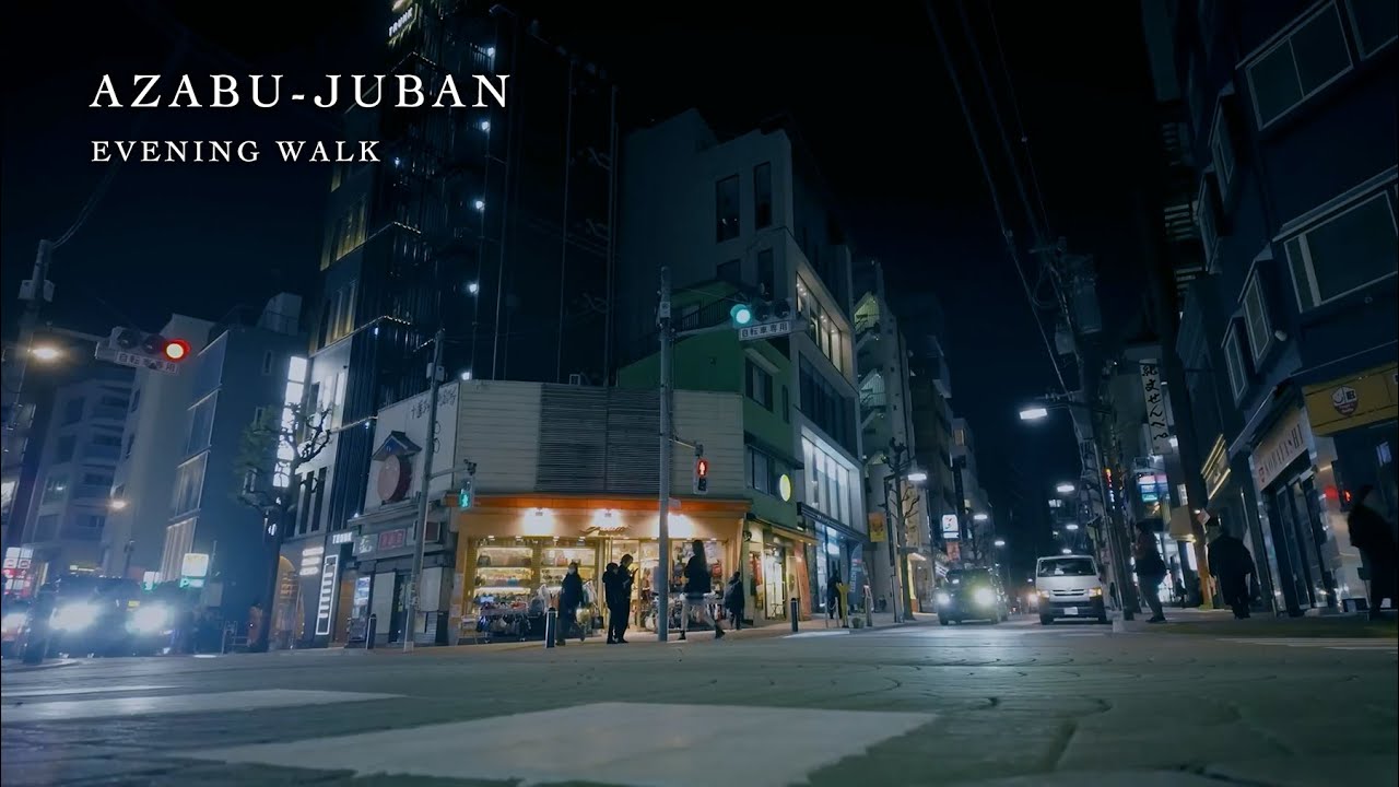 Japan, Tokyo walking tour | Azabu-Juban in evening [4K] - YouTube