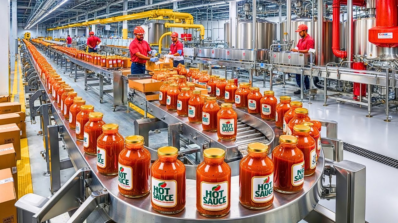 How it's Made: Hot Sauce | Hot Sauce Factory Process | Inside The ...