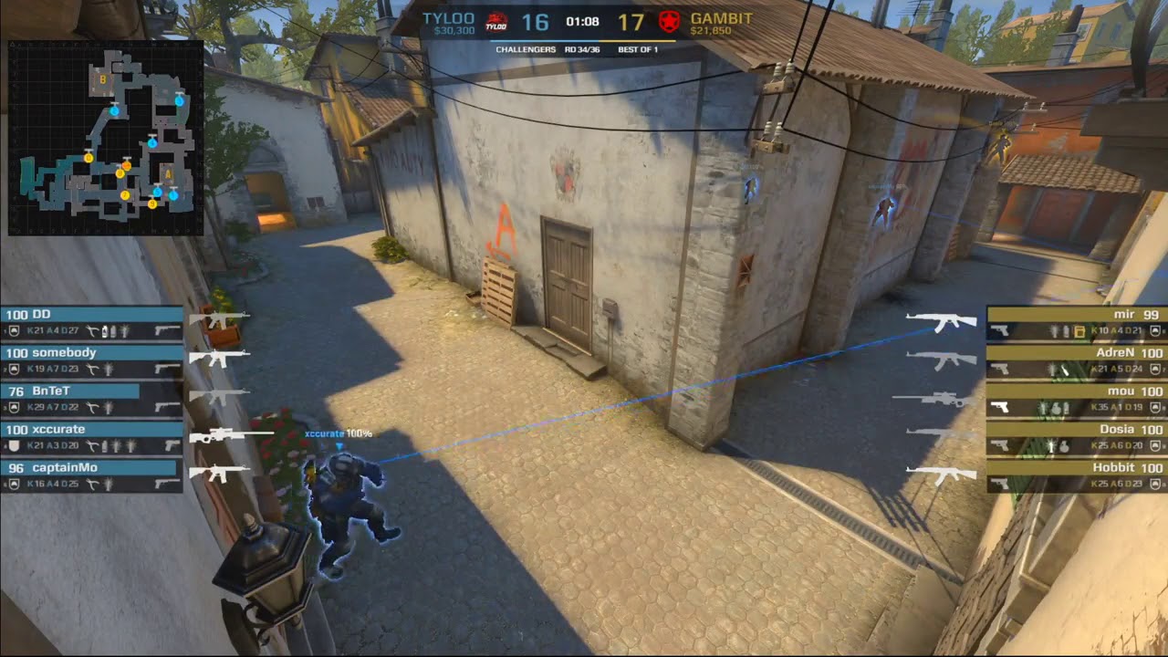 Tyloo vs Gambit London Major 2018 CS:GO xccurate 200iq - YouTube