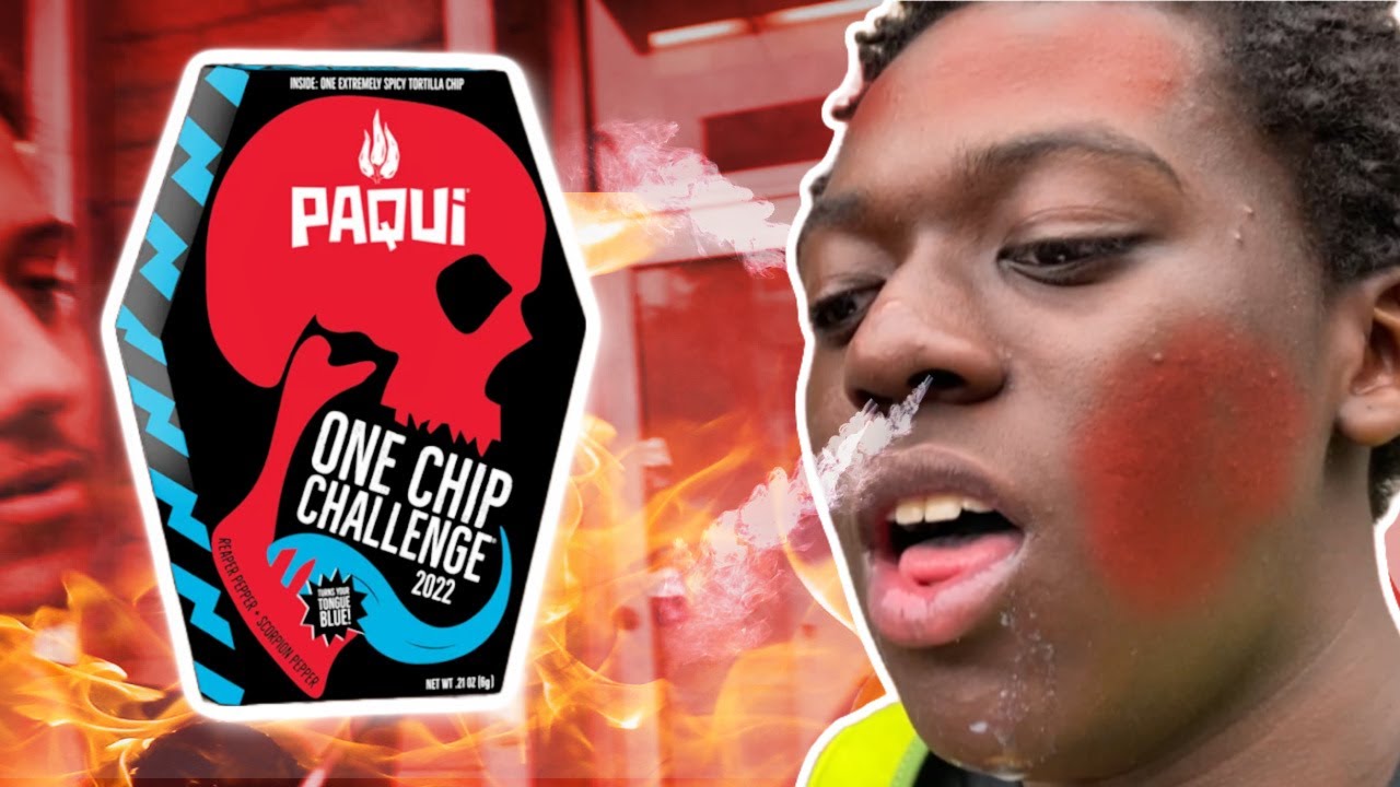 EATING THE WORLDS SPICIEST CHIP!! (One Chip Challenge) - YouTube