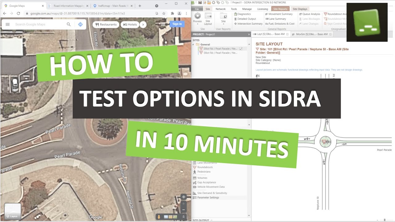 How to Test Options In SIDRA - in 10 minutes! – A Step by Step Beginner ...
