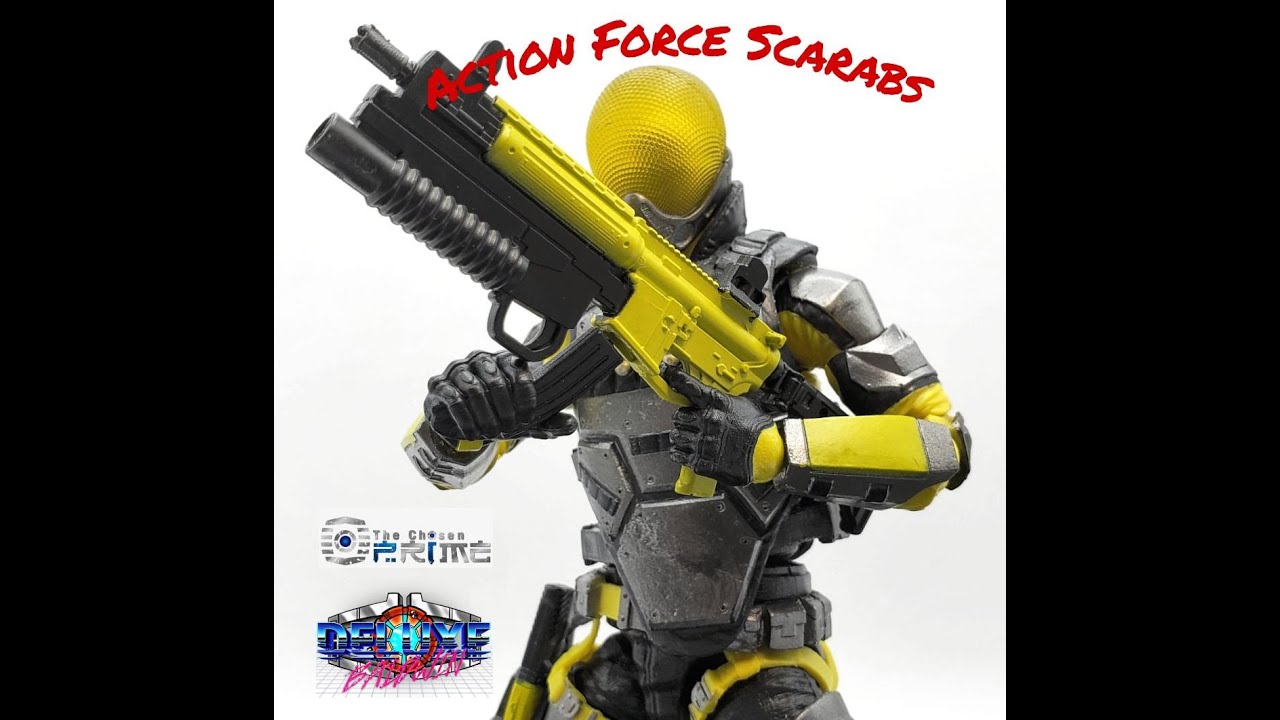 Valaverse Action Force 1/12 Scale Scarabs Action Figure Review. Hail Hasbro Reviews - YouTube