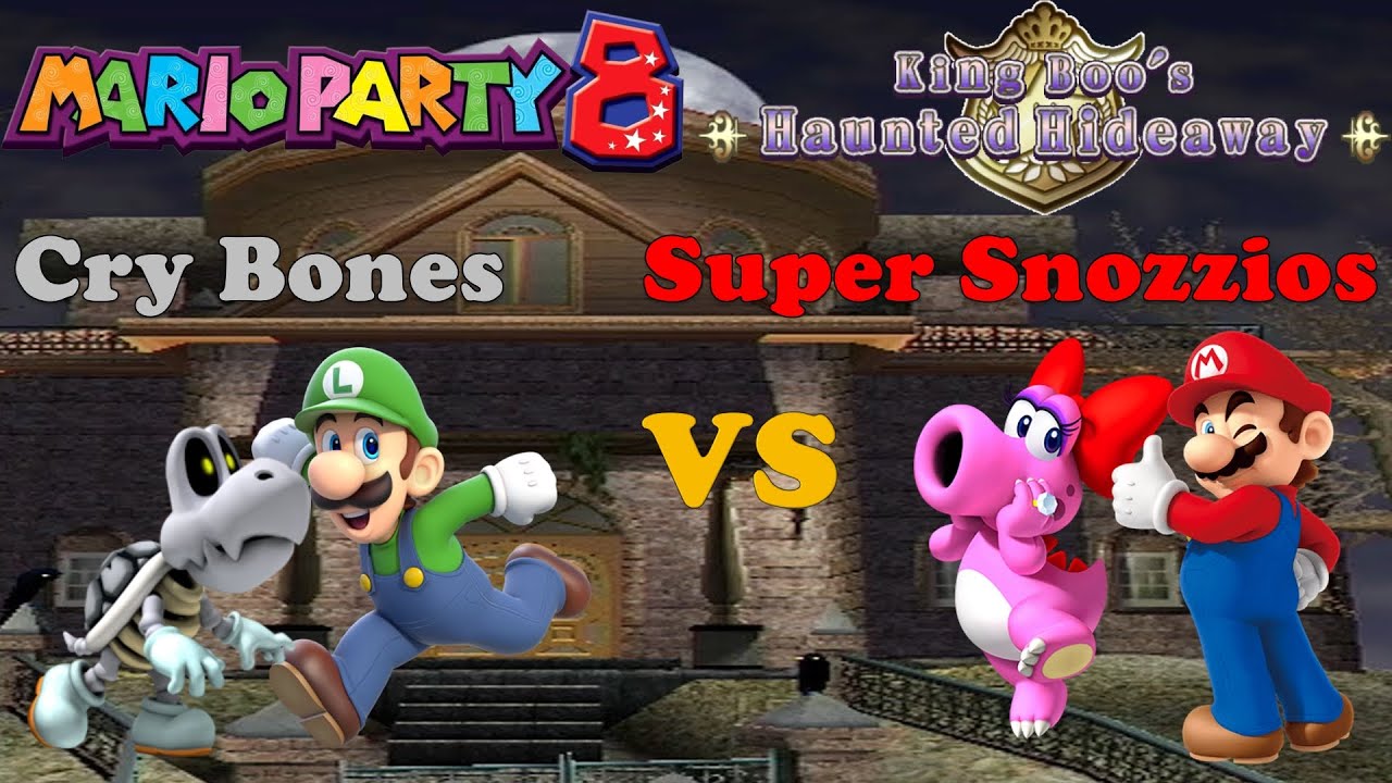 Mario Party 8 - Dry Bones & Luigi vs Mario & Birdo - King Boo's Haunted ...