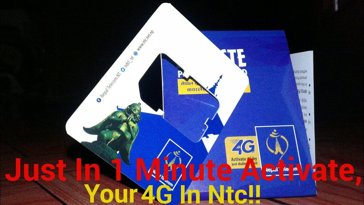 How To Activate 4G In Ntc!! - YouTube