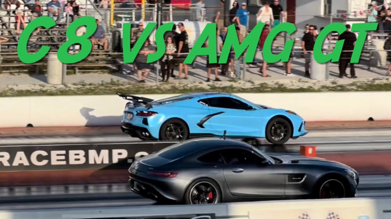 C8 Corvette vs Mercedes AMG GT Roll Racing Street Heat Bradenton ...
