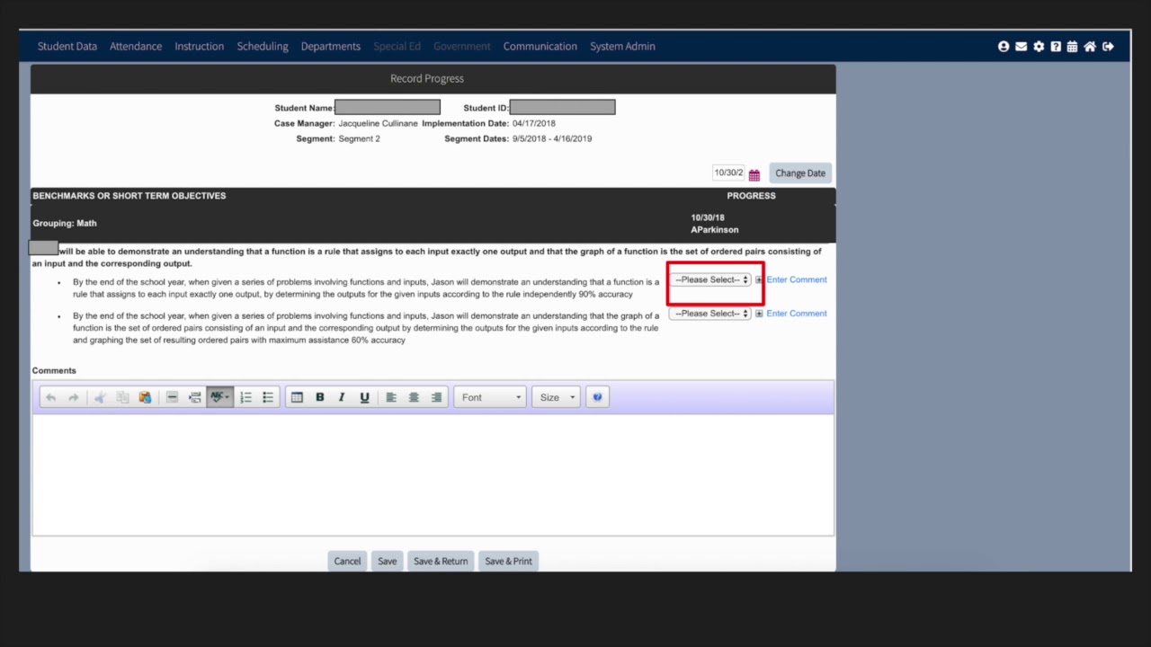 How to enter goals & objectives in realtime - YouTube