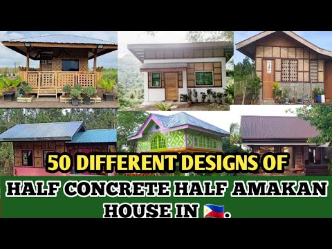 50 DIFFERENT DESIGNS AND IDEAS OF HALF CONCRETE HALF AMAKAN HOUSE IN ...