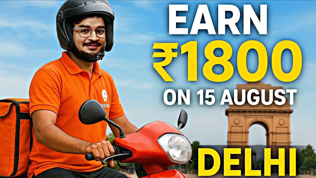 Swiggy Rider Earns 1800₹ on 15 August | Independence Day Earning in ...