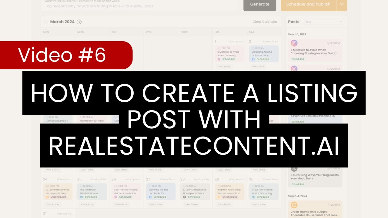 6. Creating Listing Posts with RealEstateContent.ai - YouTube